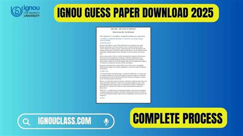 Ignou Guess Paper Your Comprehensive Guide To Exam Success 2025