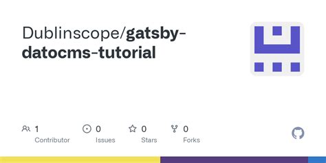 GitHub Dublinscope Gatsby Datocms Tutorial