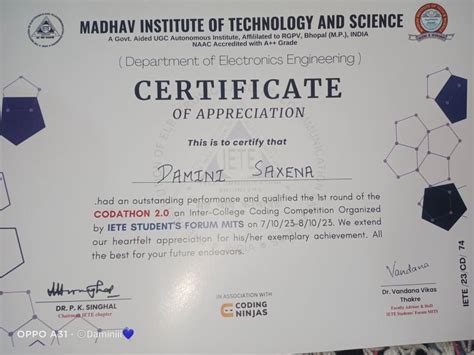 Damini Saxena On Linkedin Codathon Codingninjas Iete Codingjourney