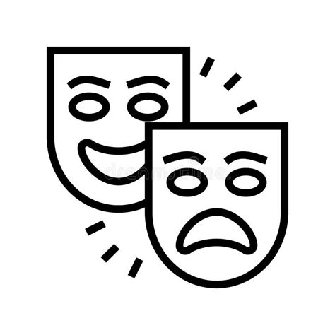 Comedy Line Icon Concept Comedy Vector Linear Illustration Symbol Sign Stock Vector