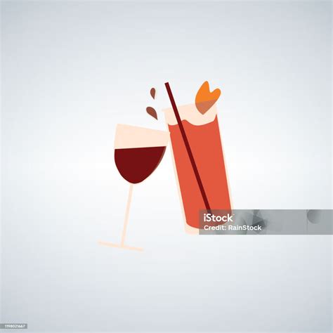 兩個飲料圖示雞尾酒圖示在白色背景上隔離的庫存向量插圖向量圖形及更多冰圖片 冰 含酒精飲品 夏天 Istock