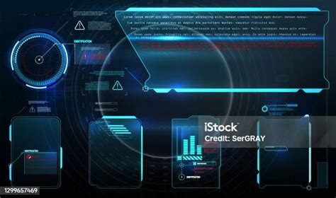 Hud Ui Gui 미래 사용자 인터페이스 화면 요소 세트 비디오 게임을위한 하이테크 화면 공상 과학 컨셉 디자인 가상 하이