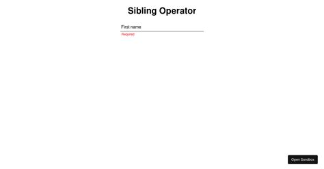 Sibling Selector Codesandbox