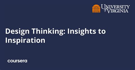 Design Thinking Insights To Inspiration Coursera