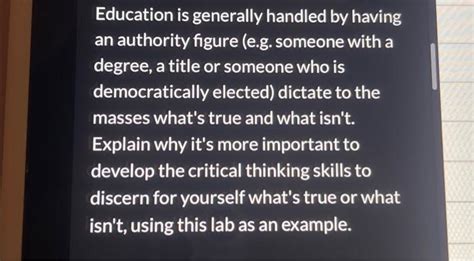 Solved Education Is Generally Handled By Having An Authority Chegg