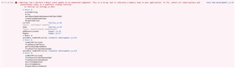 Warning Appears Occasionally Cant Perform A React State Update On An