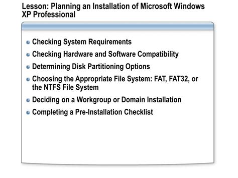 PPT Module Installing Windows XP Professional PowerPoint Presentation ID