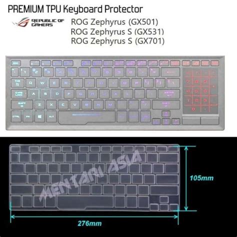 Promo 100 Produk Ori Keyboard Protector Asus Rog Zephyrus Gx501 Premium Tpu Clear Diskon 23
