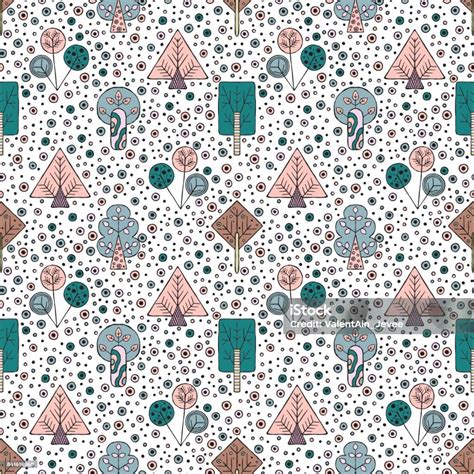 벡터 손으로 그려진된 완벽 한 패턴 장식 양식된 유치 한 나무 낙서 스타일 부족 그래픽 그림입니다 장식 귀여운 손 그림 낙서 만화 스케치 완벽 한 패턴의 시리즈 가을에 대한