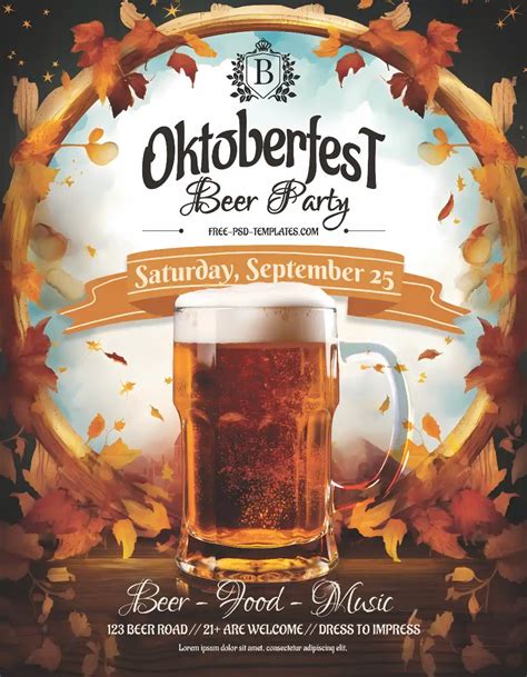 Oktoberfest Party Flyer Template Free Psd Flyer Downloads