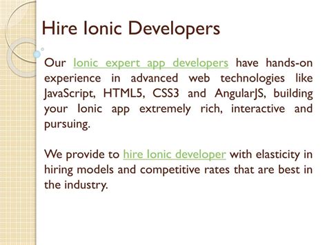 Ppt Ionic App Developers Powerpoint Presentation Free Download Id