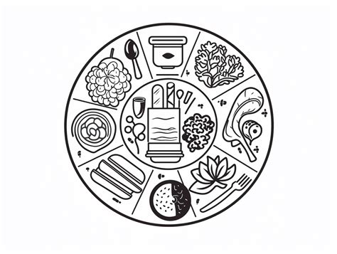 Colorful Seder Plate Coloring Page