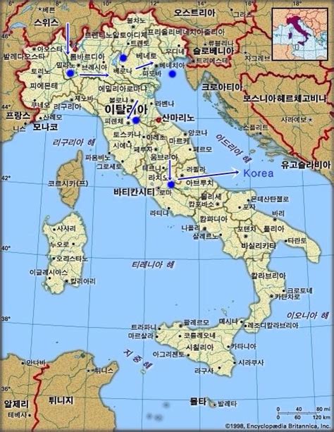 Map Of Italy With Venice Location