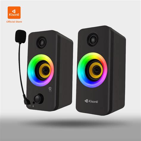 Jual KISONLI Speaker Laptop Stereo RGB Colorful Speker PC Gaming X8