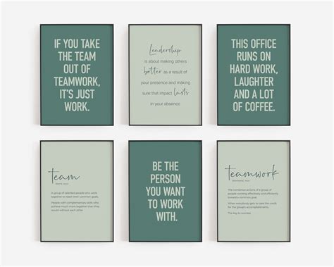 Teamwork Set 6a Green Maple Printables