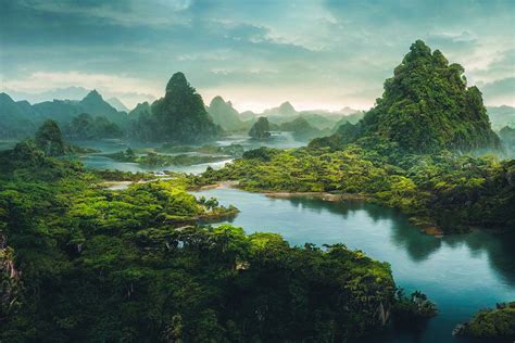 Ai 생성 산 나무 Pixabay의 무료 이미지