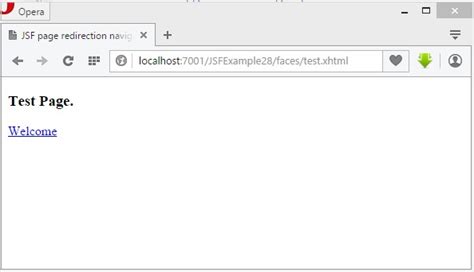 JSF Page Redirect Rule W3schools