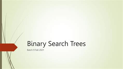 introduction to binary search tree data structure and algorithm