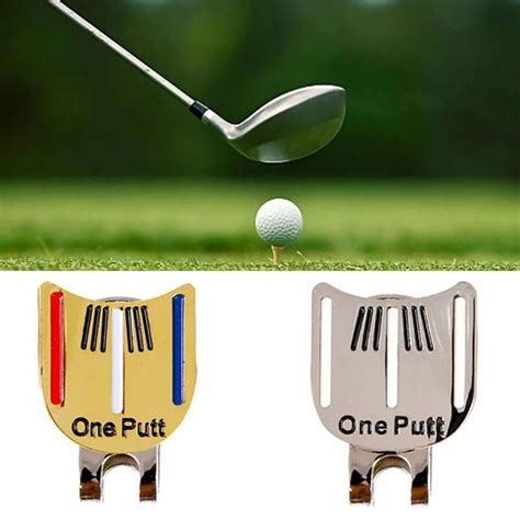 볼 위치 마크 골프 훈련 보조 캡 클립 조준 도구 모자 마커 원 퍼트 골프 모자 클립 골프 마커 골프 퍼팅 정렬 골프