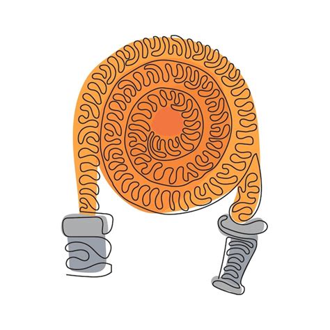 Logotipo de manguera contra incendios con dibujo de una sola línea a la