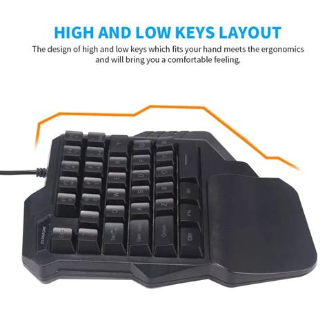 Single Keyboard Mouse Set Wired Gaming Keyboard Keypad Usb Concave Key Cap Keys Hand Held