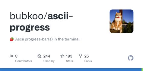 GitHub Bubkoo Ascii Progress Ascii Progress Bar S In The Terminal