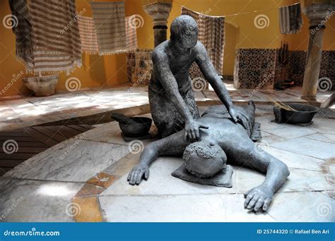 Turkish Hammam Spa Procedure Foam Peeling Massage For Body Stock