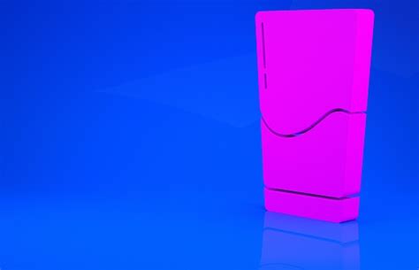 파란색 배경에 격리 된 물 아이콘핑크 유리 소다 유리 미니멀리즘 개념 3d 일러스트레이션 3d 렌더링 0명에 대한 스톡 사진 및 기타 이미지 Istock