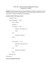 Assignment Solution Pdf COSC Data Structures And Algorithm Analysis Assignment