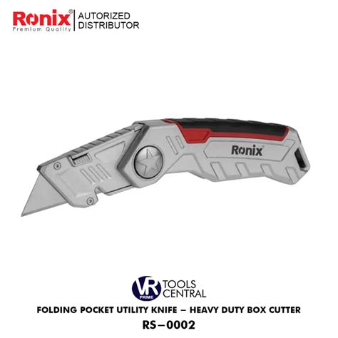 Ronix ® Folding Pocket Utility Knife Heavy Duty Box Cutter Rh 3009