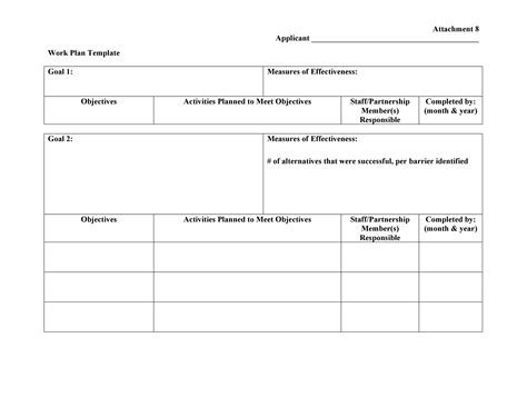 Work Plan 40 Great Templates Samples Excel Word Template Lab