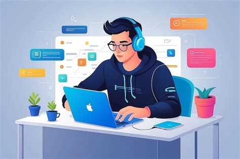 Premium Photo A Person Participating In A Virtual Hackathon Or Coding