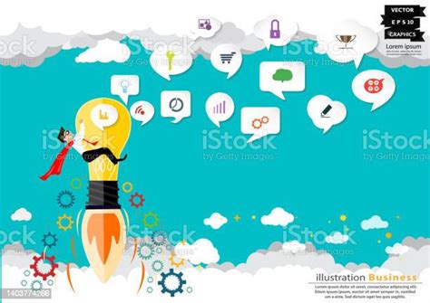 현대 아이디어와 개념 Businessdesign 일러스트레이션은 창의력을 생각합니다 브레인 스토밍 소셜 네트워크 성공 계획 생각 검색 분석 의사 소통 미래 지향적 인