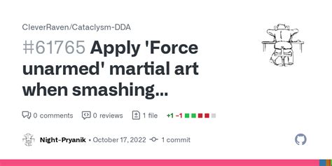 Apply Force Unarmed Martial Art When Smashing Terrainfurniture By