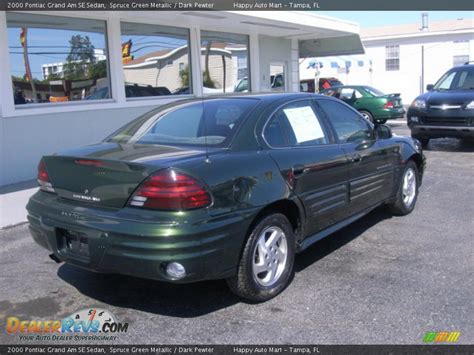 2000 Pontiac Grand Am Se Sedan Spruce Green Metallic Dark Pewter
