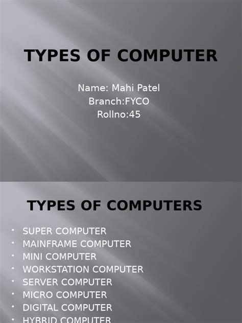 types of computer pdf