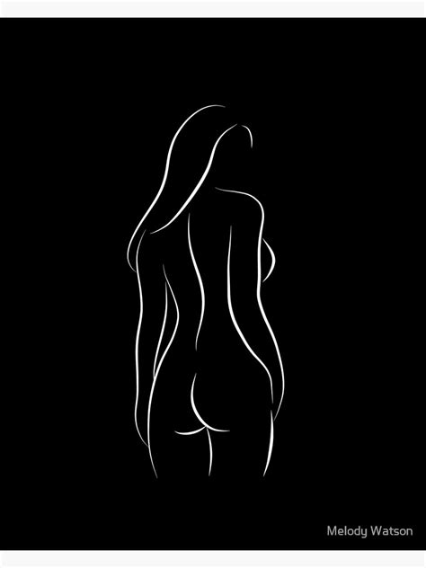 Minimalist Nude Line Art Woman Drawing Easy On The Eyes Emma Photographic Print By Odyanne