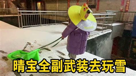 晴宝全身武装出门玩雪，堆袖珍雪人送弟弟，还把雪砸妈妈脸上【家有晴宝vlog】 Youtube
