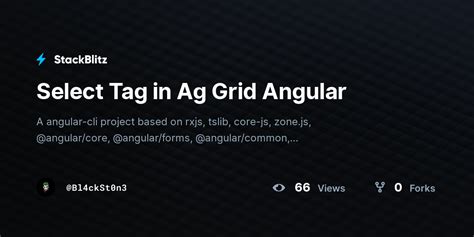 select tag in ag grid angular stackblitz