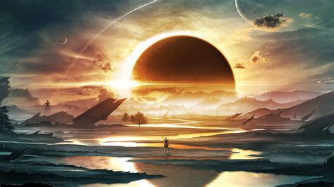 Landscape Space Planet Science Fiction Artwork Space Art Hd