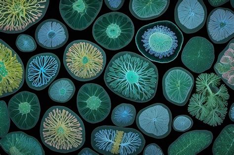Plant Cells Viewed Via A Microscope Generative Ai Premium Ai Generated Image