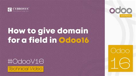 How To Give A Domain For A Field In Odoo 16 Odoo 16 Development Tutorial Youtube