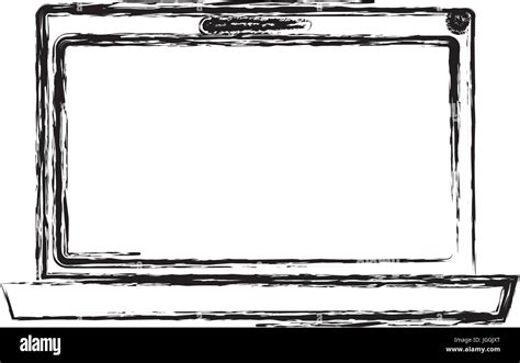 Monochrome Blurred Silhouette Of Laptop Computer Stock Vector Image And Art Alamy