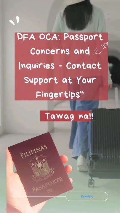 Dfa Oca Passport Concerns And Inquiries Contact Support At Your