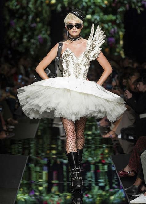 Moschino’s MFW Show Was A Garden Party Filled With Biker Ballerinas