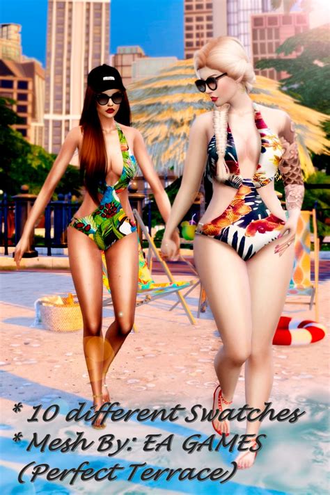 Tropical Female Swimwear Lily Sims