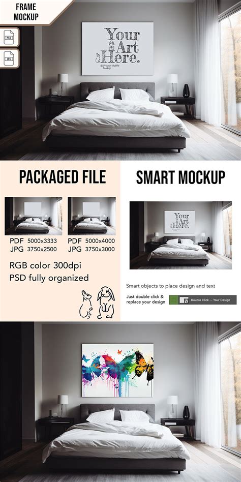 Canvas Smart Mockup Psd Template Graphic