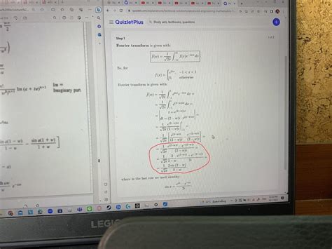 [fourier transform] university level can someone explain me in the red