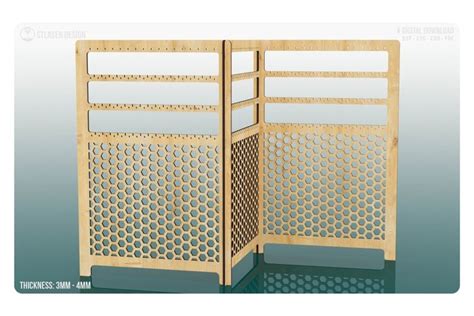 Laser Cut Earring Holder Svg Files Earring Stand Files