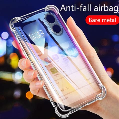 Biruiqu OPPO A A G Casing Soft Case Clear TPU Sides Reinforced Corners Shockproof Cover